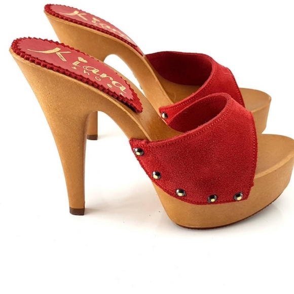Kiara | Shoes | Kiara Red Suede Mules | Poshmark